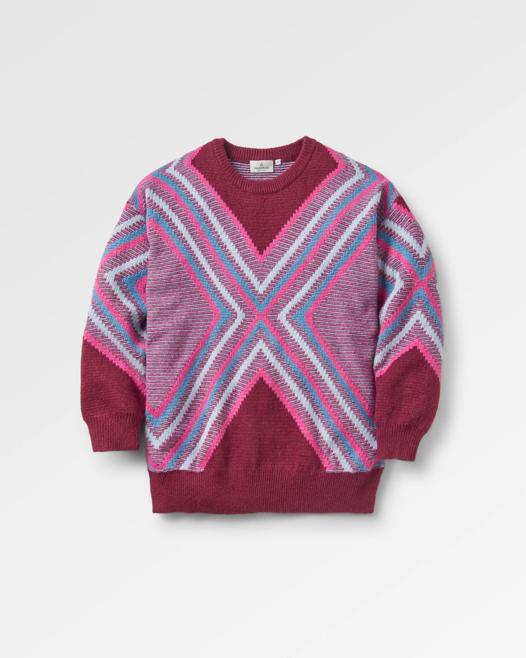 Homestead Oversized Recycled Knitted Jumper Wine – Passenger
